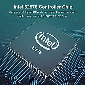 10/100/1000Mbps Gigabit Ethernet Network Interface Card (NIC) Dual Copper RJ45 Ports, with Intel 82576 Chip, Equivalent to Intel E1G42ET, PCIE 2.0 X1, Support Windows/Windows Server/Linux/VMware ESX