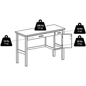 Winsome Trading DROPSHIP, us_furniture, WIHT8 Emmett Writing Desk, Walnut