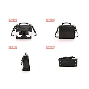 JHVYF Women's Cute Wings Bow Top Handle Cross Body Shoulder Bags Girls Handbag Black 354343