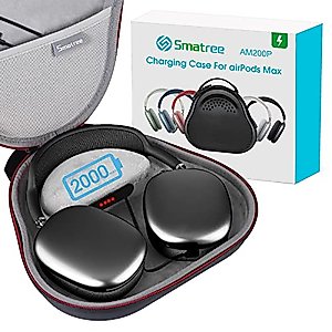 Smatree Airpods Max Charging Dock for Airpods Max, 2000 mAh Battery Charging Case Airpods Max Case,Airpods Max Charging Station, Airpods Max Travel Charging Portable Bag
