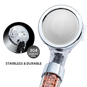 Essbhach Zen Body Shower Head, High Pressure Hand Held Rainfall 3 Mode Shower Envy Shower Head Filter for Dry Hair & Skin