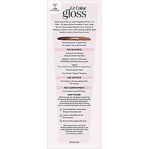 L'Oreal Paris Le Color One Step Toning Hair Gloss, Copper, 4 Ounce