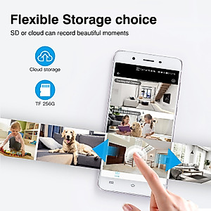 VSTARCAM Dual Lens Indoor Security Camera,5MP Pan Tilt Zoom WiFi Camera,Camera for Baby/Pet/Home with Color Night Vision,2-Way Audio,Human Auto Tracking,Indoor Camera Wireless with Phone App