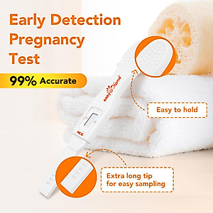 Easy@Home 3 Pregnancy Test Sticks - hCG Midstream Tests, Powered by Premom Ovulation Predictor iOS and Android App, Over 99% Accurate, High Sensitivity Result, 6 Days Before Missed Period