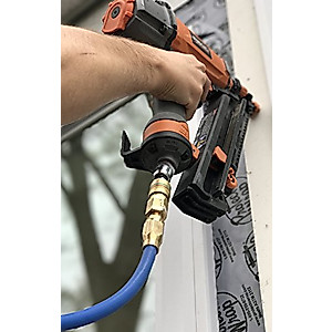 BluBird Fast Fix - 3/8" Air Hose Assembly Repair Fitting - w/ 1/4" MNPT Fixed - FFFX38