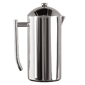 Frieling Double-Walled Stainless-Steel French Press Coffee Maker, Polished, 17 Ounces