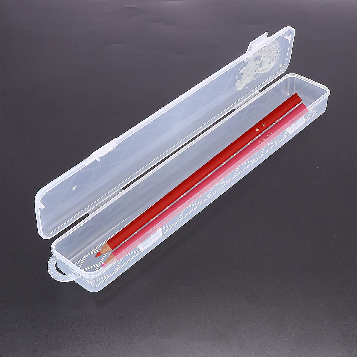 Healifty Clear Container Paintbrush Organizer 3pcs Clear Plastic Pencil Case with Snap Closure Multifuction Storage Container for Art Craft Organizer Clear Container Paintbrush Organizer