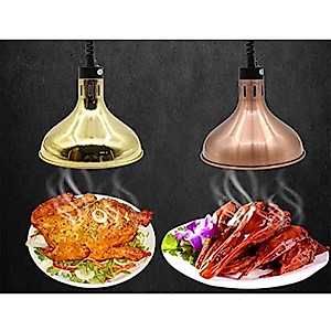 FUNNYBSG Household Heat lamp Food Warming lamp Food Heating Lamp Adjustable Heat Lamp Retractable Food Heating Lamp Buffet Restaurant Adjustable Hanging Chandelier 250W Bulb