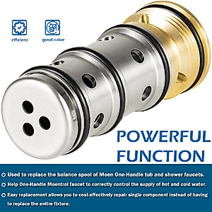 Yoursme 1423 Balancing Spool 132343 & 12318 Stop-Check Valve Kit for Moen Tub and Shower Faucets