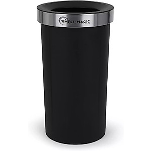 Simpli-Magic 50 Liter / 13.2 Gallon Soft-Close, Smudge Resistant Trash Can with Foot Pedal and Built in Filter- Stainless Steel, Sleek Finish
