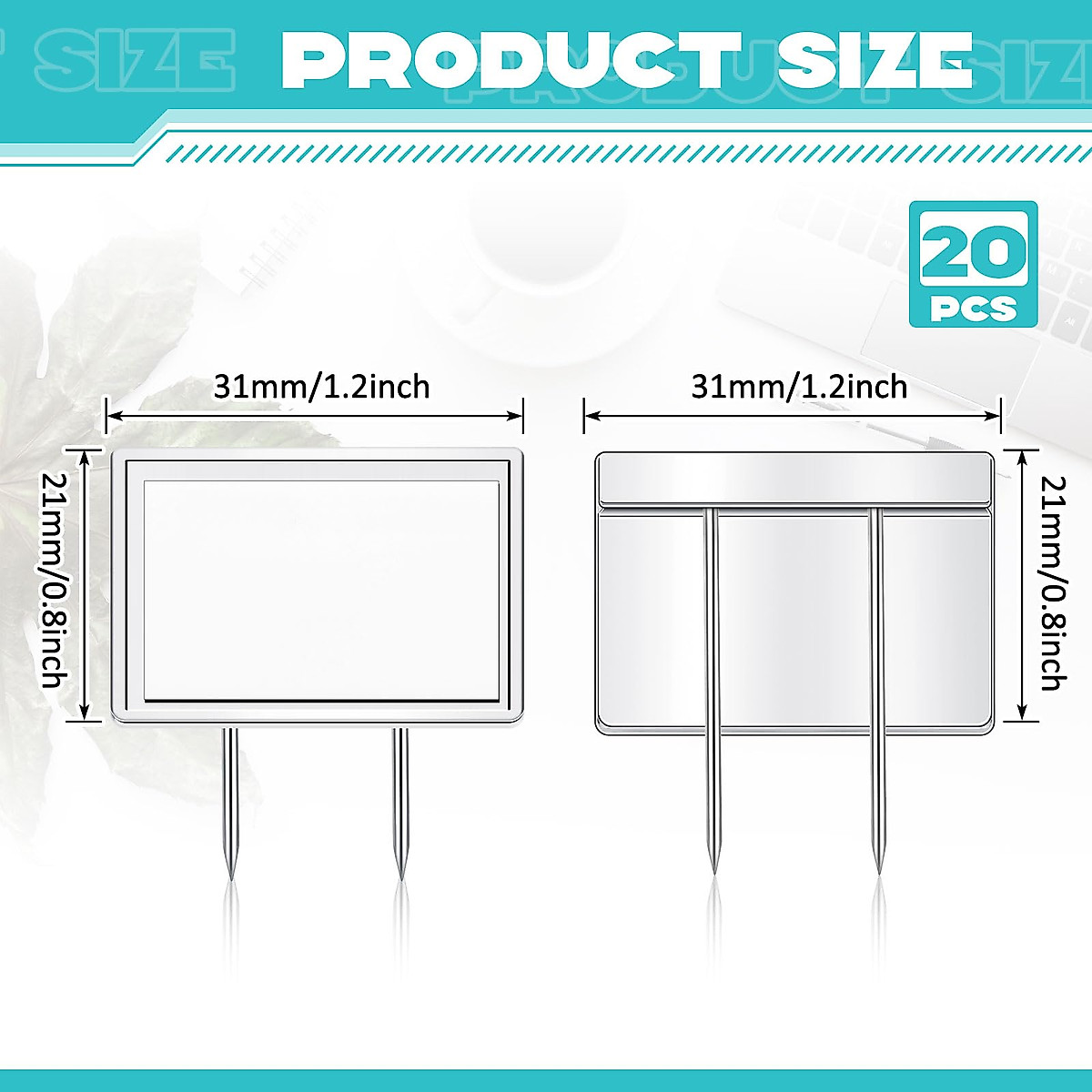 Amylove 20 Pcs Silver Cubicle Pins Partition Long Push Pins Fabric Clips Cubicle Name Plate Holders for Office Furniture Corkboard Fabric Mounting