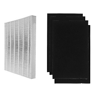 Merchandise Mecca Replacement Filter Bundle for Winix D480 Air Purifier, H13 True HEPA Replacement Filter D4, 1 H13 Grade True HEPA Filter and 4 Carbon Filters, D4 Filter, Item Number 1712-0100-00