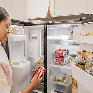 Soda Can Organizer for Refrigerator, Acrylic Rolling Can Organizer Dispenser, Auto Beverage Can Holder Rack, Can Storage Organizer, Can Drink Holder for Canned Food Beer 12oz Standard Cans