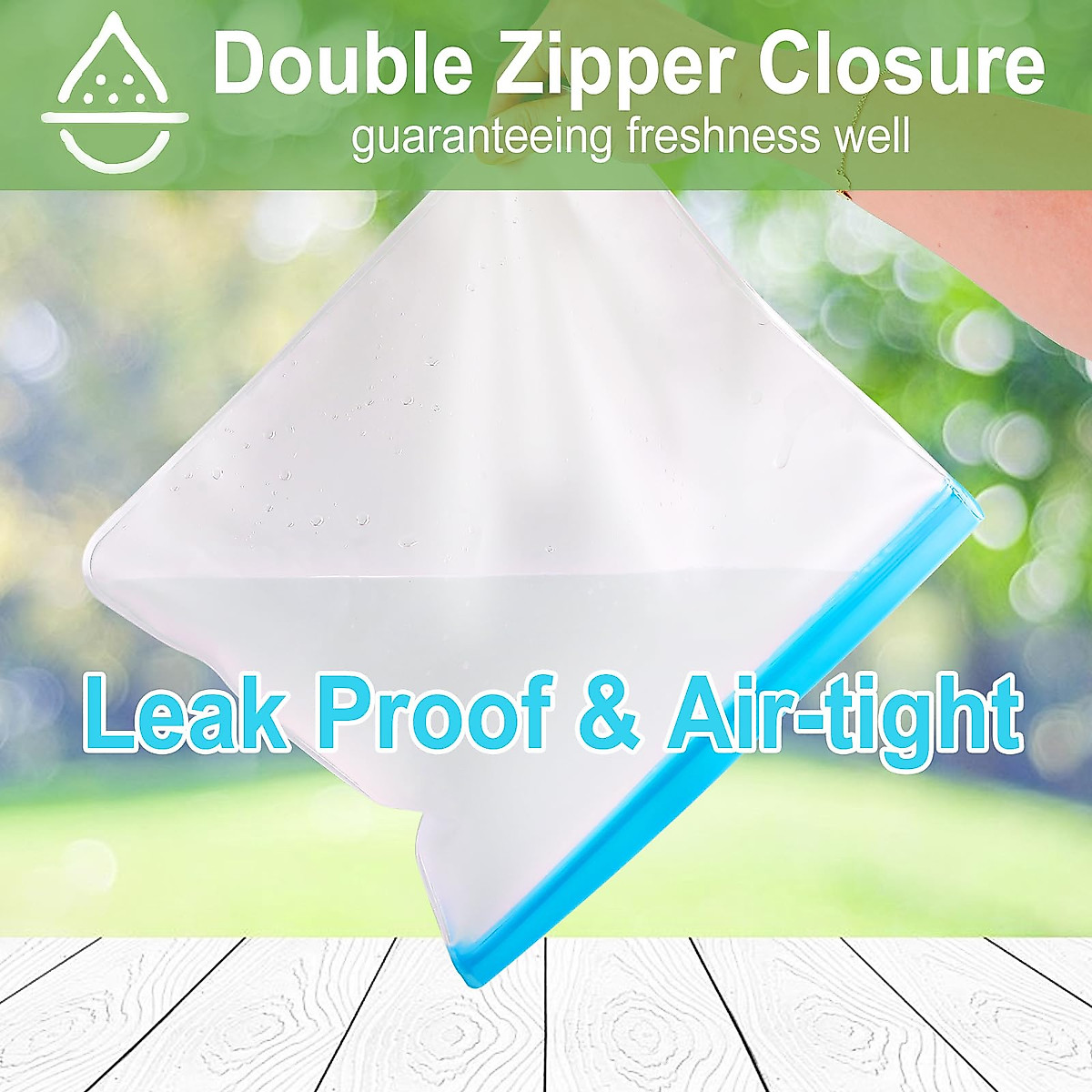 12 Pack -11"x10'' Reusable Gallon Bags BPA Free Freezer Bags, Leakproof Safe Food Storage Bags for Veggies,Marinate Meats,Snacks,Sandwiches from Kitchen to Travel and Home Organization