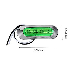 Milisten Lights 4pcs Boat Truck Light Directional Lamp Trailer Kit Signal Green Turn Signal Abs Warning Light Truck Side Light