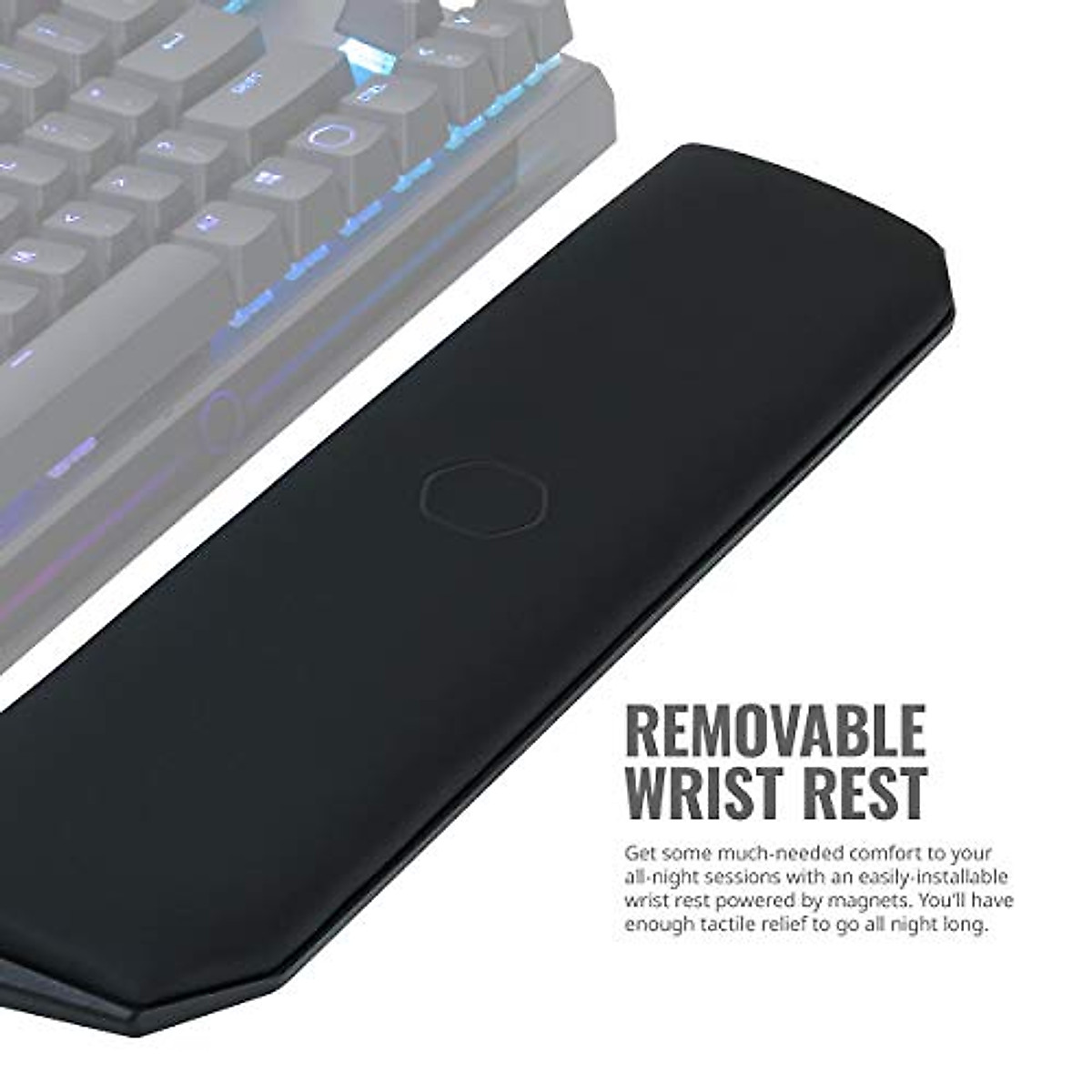 Cooler Master USB MK730 Tenkeyless Gaming Mechanical Keyboard with Brown Switches, Cherry MX, RGB Per-Key Lighting and Removable Wrist Rest