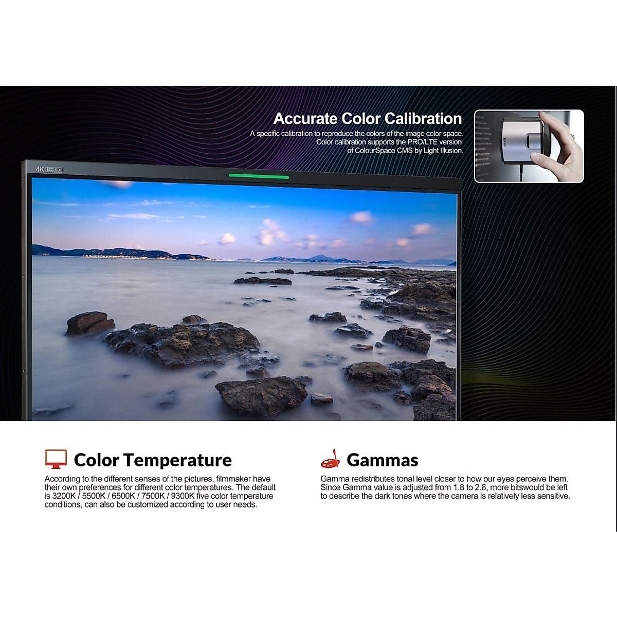 LILLIPUT Q28-ABBP-CC 28" 12G-SDI 12G-SDI and 4K HDMI 2.0 Professional Production Studio Monitor (Gold Mount) Quad-Split Multiview Display HDR and 3D-LUT Support with Carry-on case +Sunhood