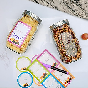 Encheng Wide Mouth Mason Jars 32oz,Clear Glass Mason Jars with Lids and Bands,12 Pack Quart Size Canning Jars with Metal and Plastic Lids for Preserving,Meal Prep,Fermenting,Jam