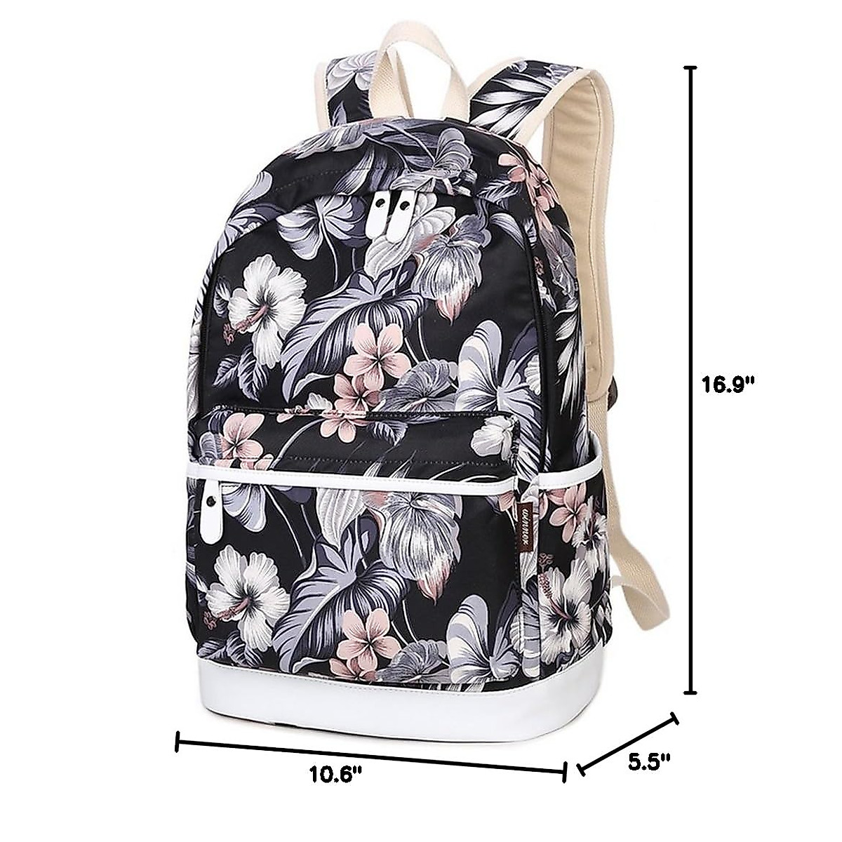 Joymoze School Backpack for Girl Cute Backpack Set 3 Pieces for Women Floral