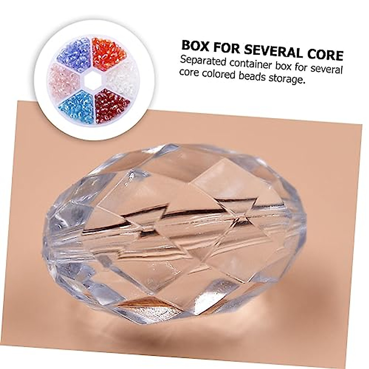 COHEALI 1 Pack Crystal Beads Bracelet Kit Beads Bracelets Beads Decorative Beads Round Beads Round Bracelet Beads Gemstone Beads Glass Beads Parts DIY Jewelry Making Accessory Necklace