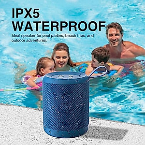 MEGATEK Portable Bluetooth Speaker, Loud HD Sound and Well-Defined Bass, IPX5 Waterproof, up to 10 Hours of Play, Aux Input, Wireless Speaker with Clip for Home, Outdoor and Travel (Teal)