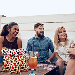 100 Pieces Casino Party Cellophane Treat Bags, Black Red Las Vegas Poker Party Plastic Candy Bags Goodie Favor Bags with 100 Silver Twist Ties for Casino Themed Poker Birthday Party Supplies