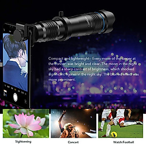 APEXEL High Power 28x HD Phone Telephoto Lens with Remote Shutter Works with iPhone X/XR Samsung Pixel Android Any Smartphones