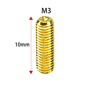 96Pcs Yootones M3 x 10mm Guitar Saddle Bridge Height Adjustment Hex Screws Compatible with Tremolo Systems Electric Bass Guitar Music Instrument Parts (Gold)