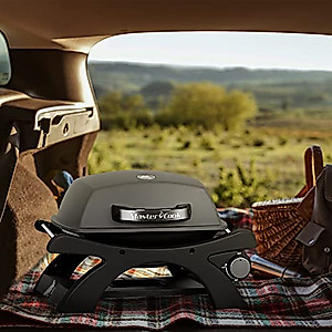 MASTER COOK Tabletop Gas Grill, 11500 BTU Portable Propane Grill Outdoor with Removable Side Shelves for BBQ Camping Patio Backyard