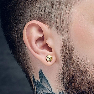 Pierced Owl Internally Threaded Bullet Back Casing Labret Monroe Cartilage Ear Stud (5/16" (8mm) Length)