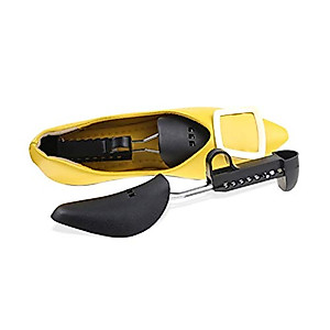 DOITOOL Sneaker Rack Sneaker Rack 4 Pcs Plastic Shoe Stretcher Adjustable Shoe Tree Shoe Shaper Boot Holder Shaper Organizers for Women Shoe Size 35-39 Black Mens Shoe Rack Sneaker Shelf