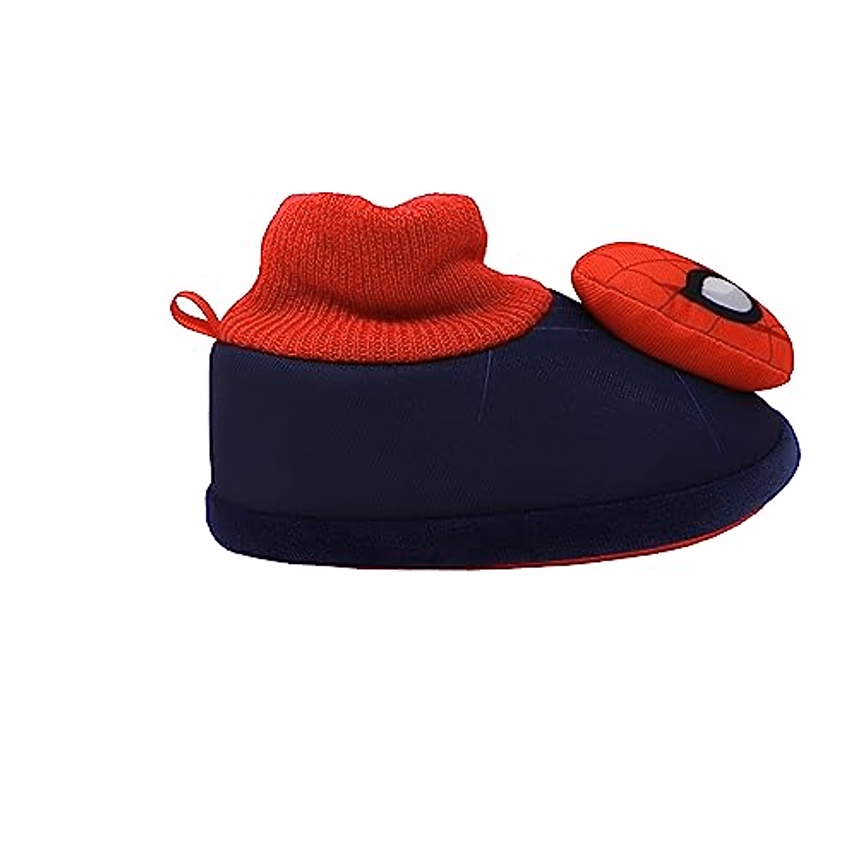 Marvel Spider-Man Sock-Top Slipper W/plush Spider-Man Head and web image on side of Slipper that all superhero's will love.
