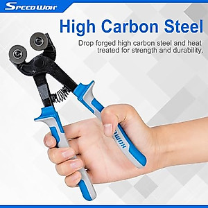 SPEEDWOX Glass Tile Nipper 8 Inches High Strength Tungsten Carbide Scoring Wheels for Quickly Cutting Porcelain Mosaic Ceramic Mirror Professional Glass Cutters Score Tile Working Tool Heavy Duty