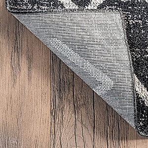 nuLOOM Malia Machine Washable Moroccan Area Rug, 8x10, Grey