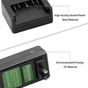 Hanaix Li-ion 18v Battery Charger for Bosch BAT609 BAT609G BAT610G BAT618 BAT618G BAT619 BAT619G BAT620 BAT622 2607336169 2607336170 2607336236 2607336091 2607336092 2607336815