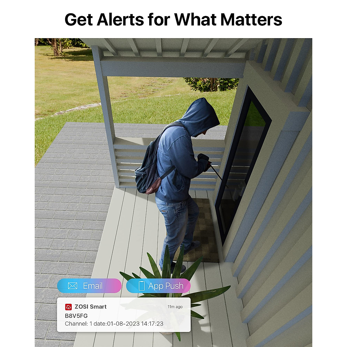 ZOSI 16CH Security Camera System Outdoor Indoor,16pcs 1080p Surveillance CCTV Cameras,Night Vision,Motion Alerts,Remote Access,H.265+ 16Channel DVR with 4TB HDD for 24/7 Recording