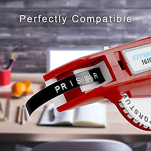 Pristar Compatible Label Tape Replacement for Dymo 3D 3/8 in x 9.8 ft Plastic Embossing Label Tapes 9mm for Dymo Organizer Xpress Pro Label Maker, White on Black/Red/Blue/Green/Light Yellow, 10-Pack