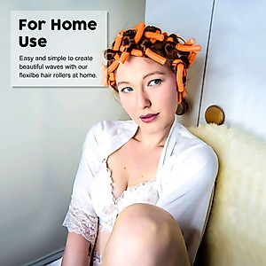 xnicx 47 pcs 7'' Hair Curlers Rollers Flexi Rods Flexible Curling Rods Set No Heat Heatless Bendy Foam Hair Curls for Long,Medium,Short Hair to Sleep in