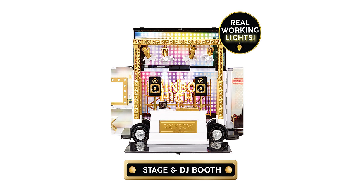 Rainbow High Tour Bus & Stage – 4-in-1 Playset