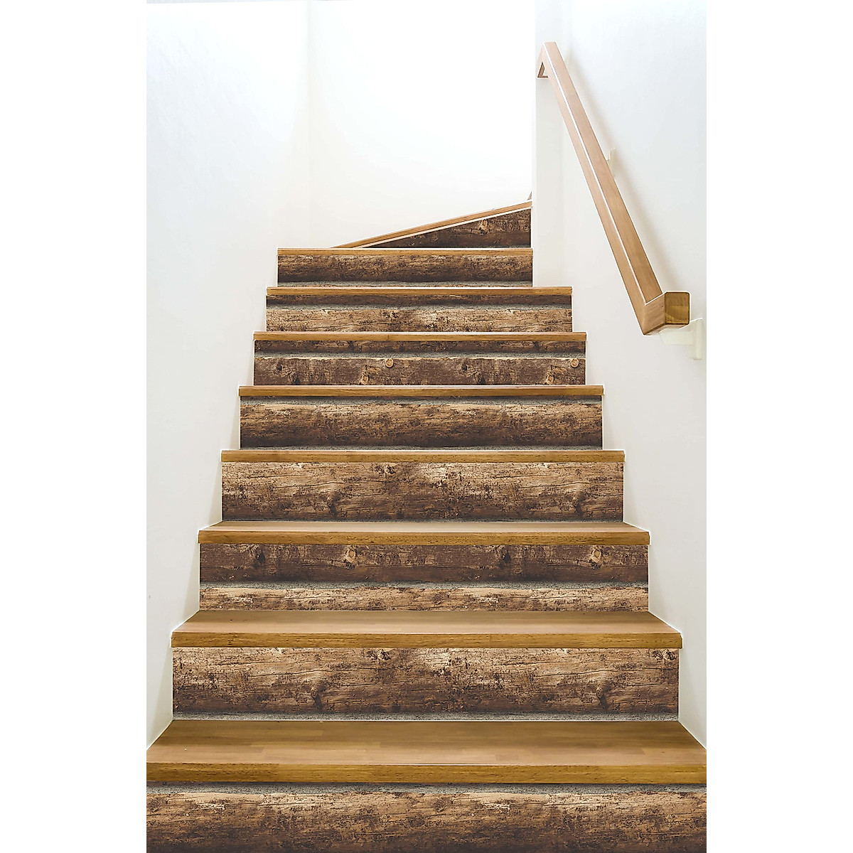 NextWall Faux Log Cabin Peel and Stick Wallpaper