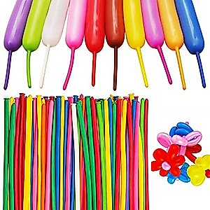 Jwxstore 260 Long Balloons, 100Pcs Premium Quality Pastel Latex Twisting Balloons for Birthday Wedding Festival Party Assorted Color