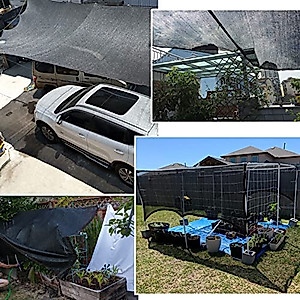 Garden Shade Cloth for Plants 6.5 x 10 FT 70% Plant Shade Cover from Sun, Shade Tarp for Plants Heat Protection, for Garden, Backyard, Patio, Greenhouse, Pergola (Black 6.5x10ft)