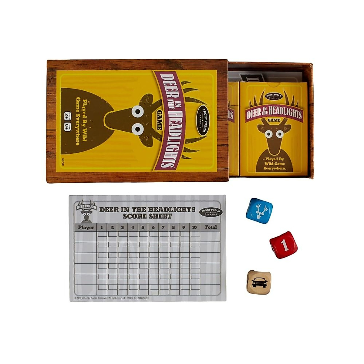 Deer In The Headlights The Card & Dice Game played by Wild Game Everywhere for Ages 5 and Up