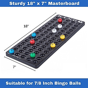 MR CHIPS 50 Easy Read Shutter Slide Bingo Cards Plus Luxury Gold Cage with Everlasting Balls and Master Board