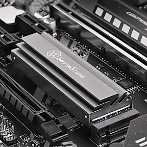 SilverStone Technology TP04 Aluminum Alloy M.2 SSD Cooling kit, TAA Compliant