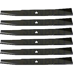 (6 Pack) Premium Medium Lift Replacement XHT Lawn Mower Blade Fits Husqvarna 917532139774 | 19.3125" x 2.25" / 5 Pt. Star Hole