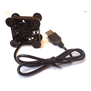 Easycargo 2-Pack 40mm USB Fan Quite, USB Mini Fan 5V, Cooling Small Fan with Multi Speed Controller (45x45x23mm)