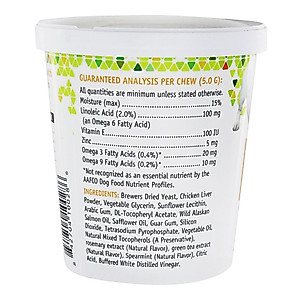 Vet Worthy Salmon Oil Skin and Coat Soft Chews for Dogs - Dog Supplement to Support Healthy Skin and Beautiful Coat - Fish Oil Supplement with Omega 3 Fatty Acids - Salmon Flavor - 30 Soft Chews