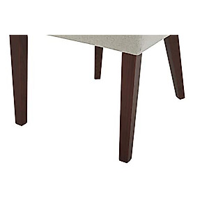 Amazon Brand – Rivet Phinney Contemporary Upholstered Dining Chair, 19.7"W, Wood,Silver