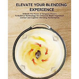 Sangcon 800W Blender for Shakes and Smoothies with 57 Oz Glass Jar & 10 Oz Grinding Cup, Smoothie Blenders and Food Processor Combo for Kitchen with 2 Speeds + Pulse, 6 Fins Blade & Grinding Blade